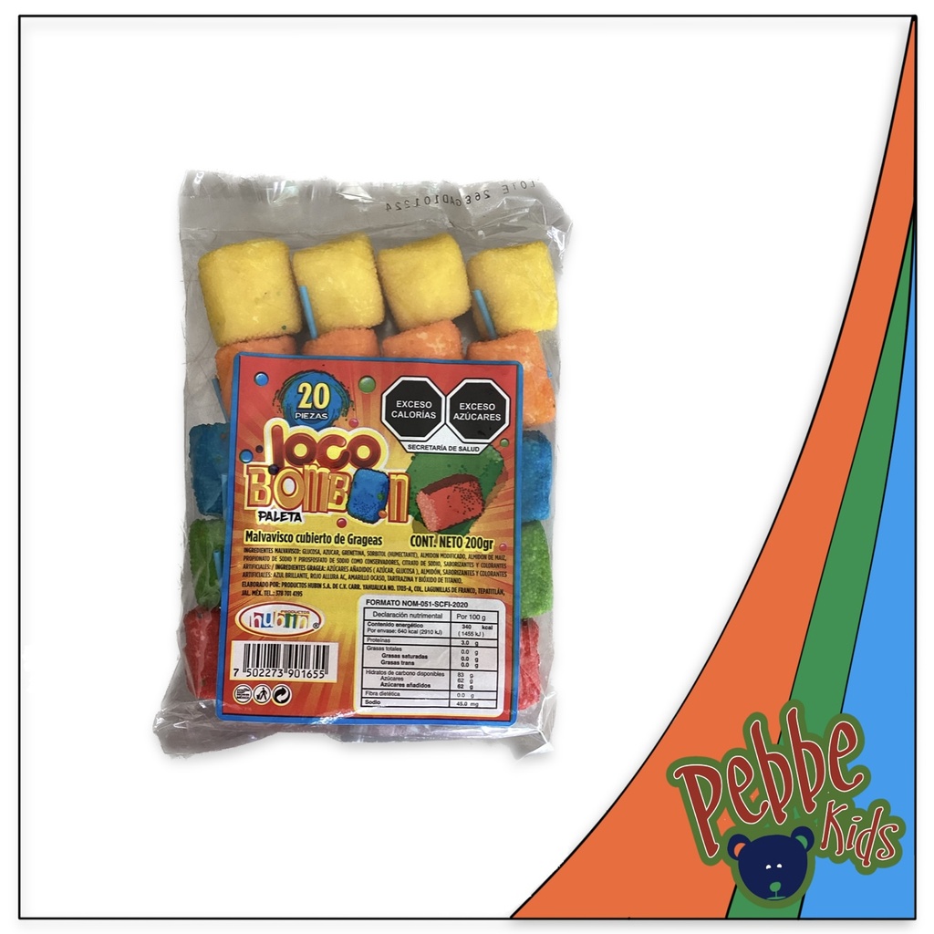 PALETA BOMBON C/ GRAGEA C/20 | Distribuidora Pebe